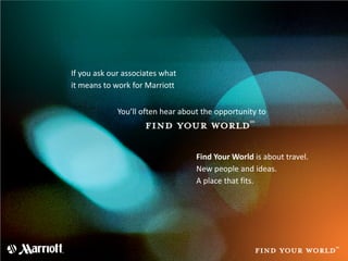 Marriott, Where I Belong. | PDF