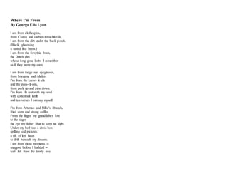 Where i'm from | DOCX