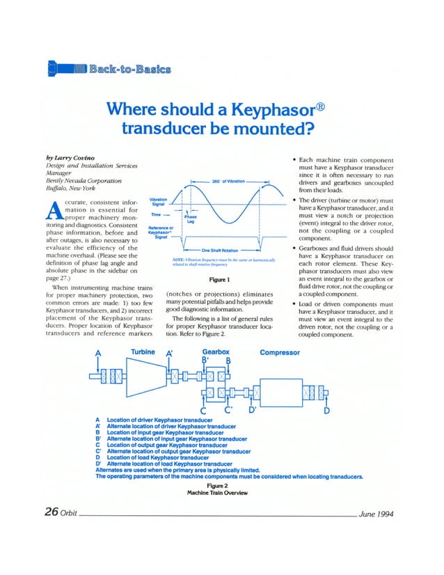 Where should a keyphasor transducer be mounted? | PDF