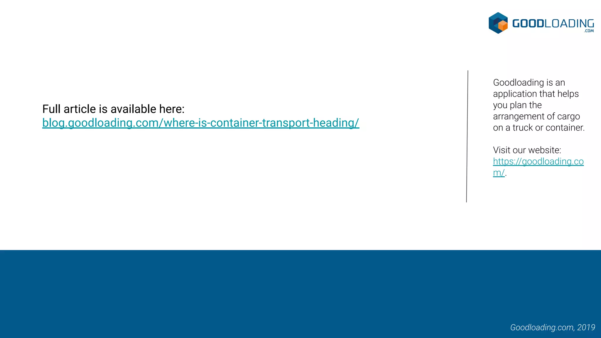 Where is container transport heading? | PPT