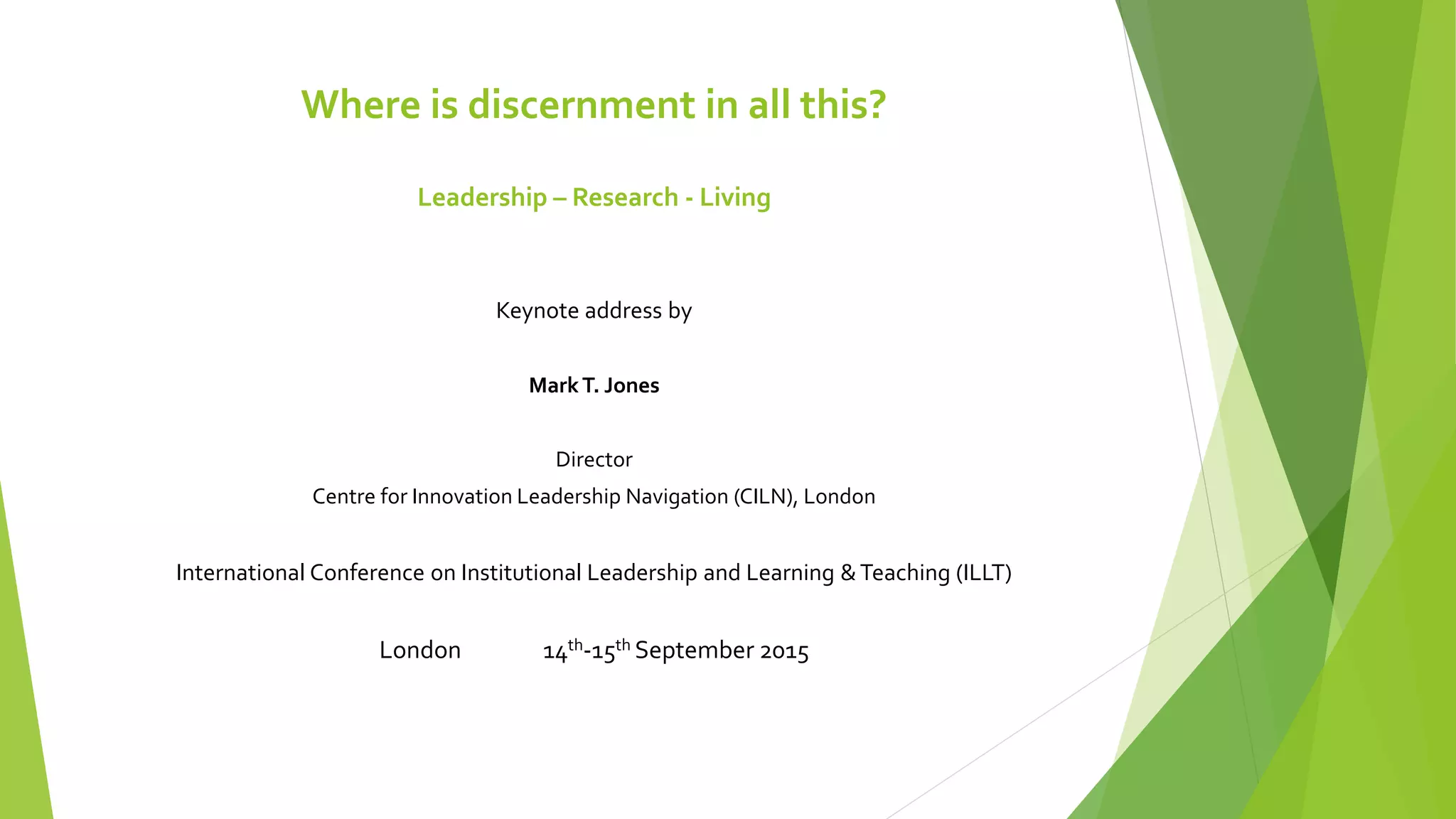 Where is discernment in all this? | PPTX