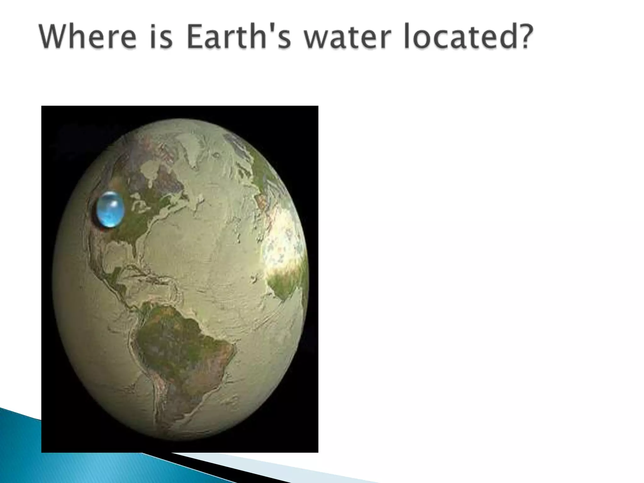 Where is earth's water located | PPTX
