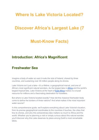 Where Is Lake Victoria Located (7 Must-Know Facts).pdf