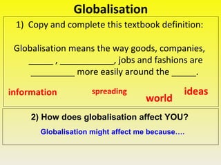 Introduction to Globalisation - Lesson 1 | PPT