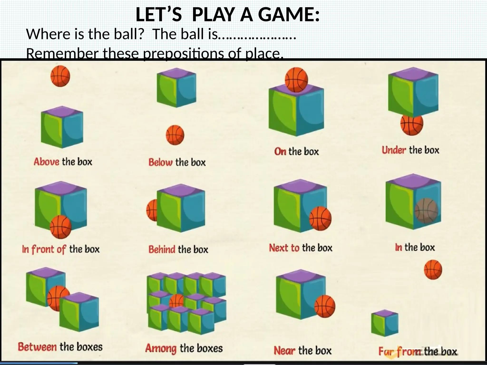 Where is the ball prepositions of place.pptx