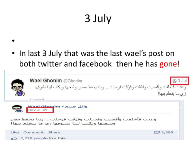 Where is Wael Ghonim ? | PPT
