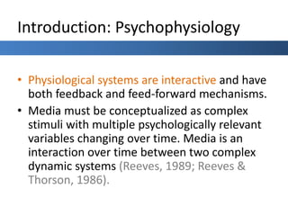 Where psychophysiology meets the media - a book chapter by Lang, Potter ...