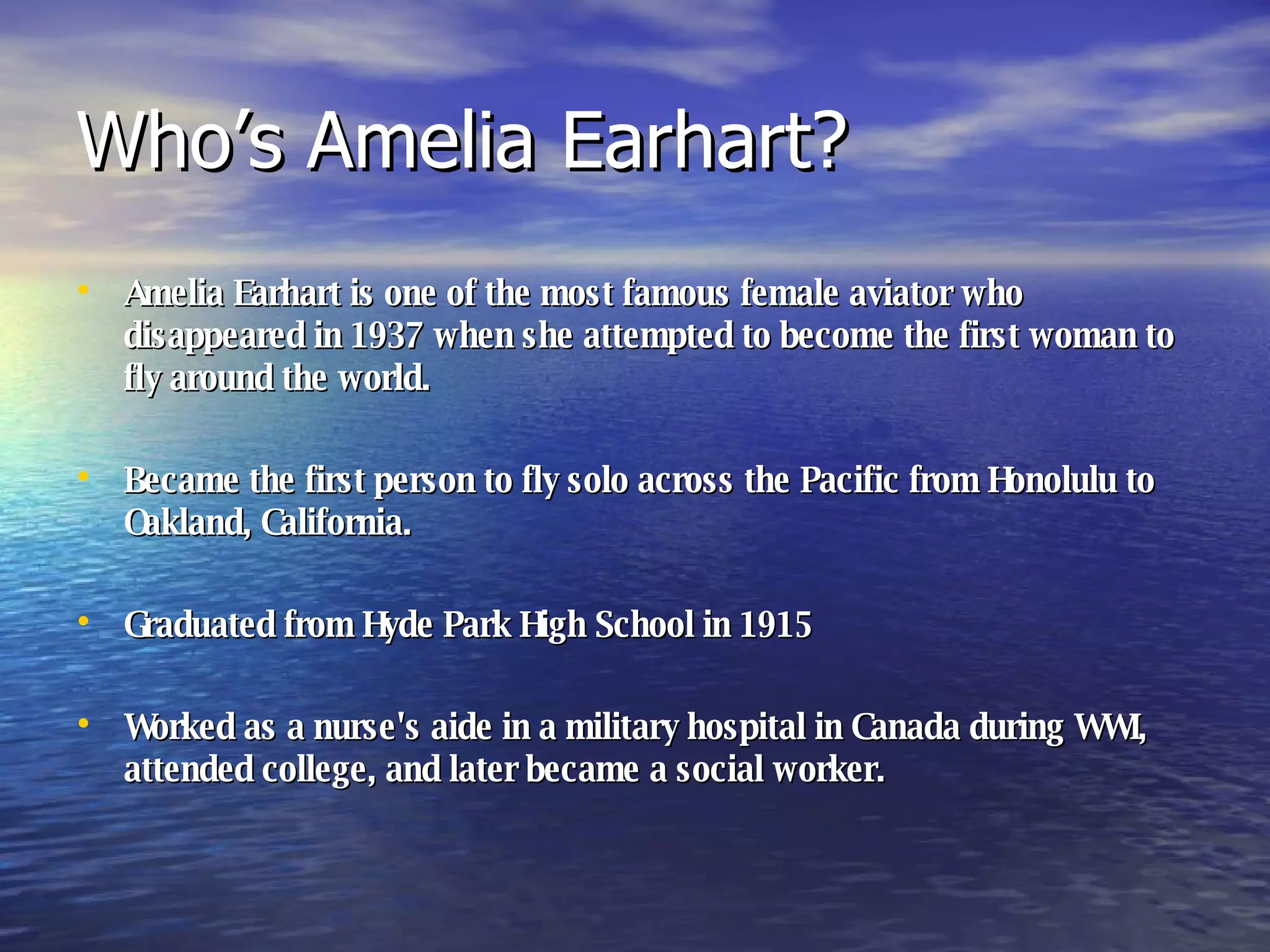 Where’S Amelia Earhart 6 Period | PPT