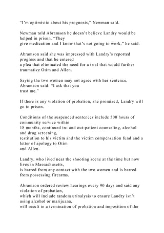 Wheres my justice shooting victim wonders as former Mari.docx