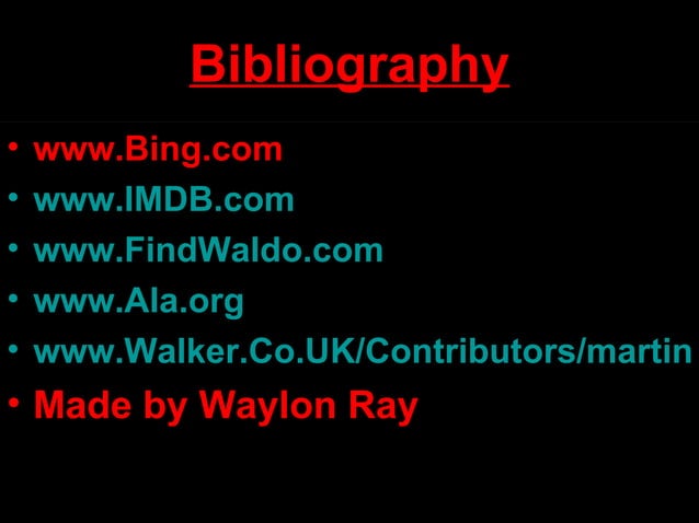 WAYLON RAY'S POWERPOINT PROJECT | PPT | Books and Literature