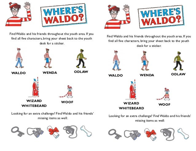 Where's Waldo Scavenger Hunt