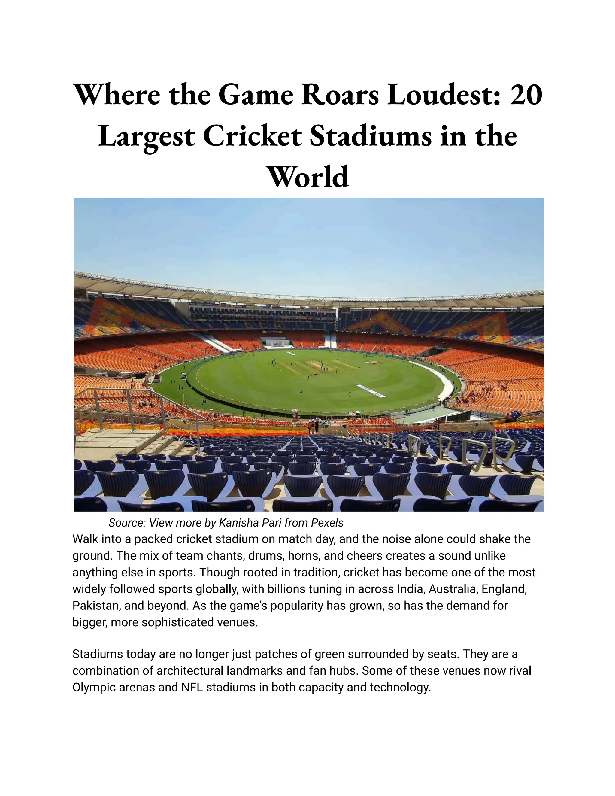Where the Game Roars Loudest_ 20 Largest Cricket Stadiums in the World.pdf