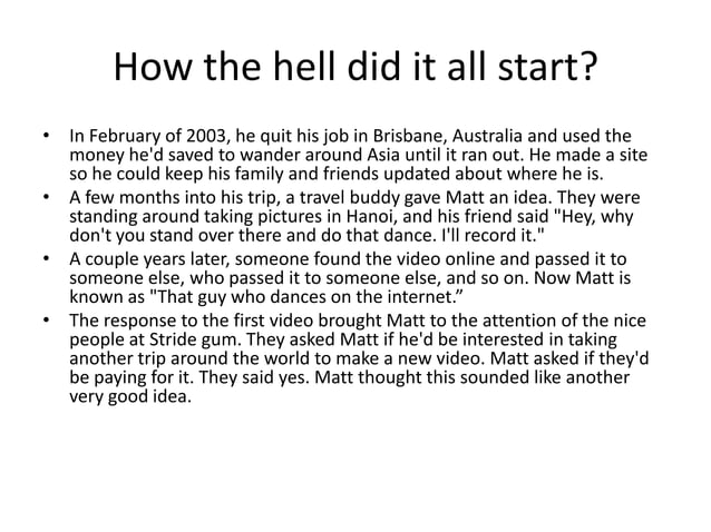 Where The Hell Is Matt | PPT
