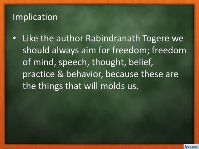 Where the mind is without fear by Rabindranath Tagore | PPTX