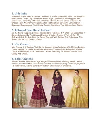 Where To Buy An Indian Saree Denver - A Review Of The Best Ethnic ...