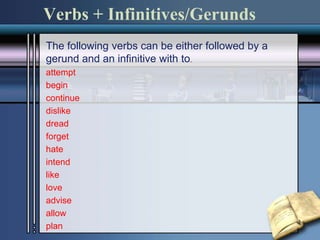 Where to use geunds and infinitives | PPTX