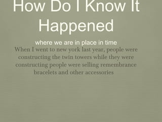 Where we are in place and time | PPT