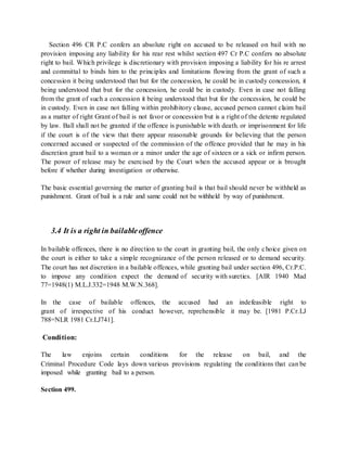 Whether bail is right or privilege | DOCX