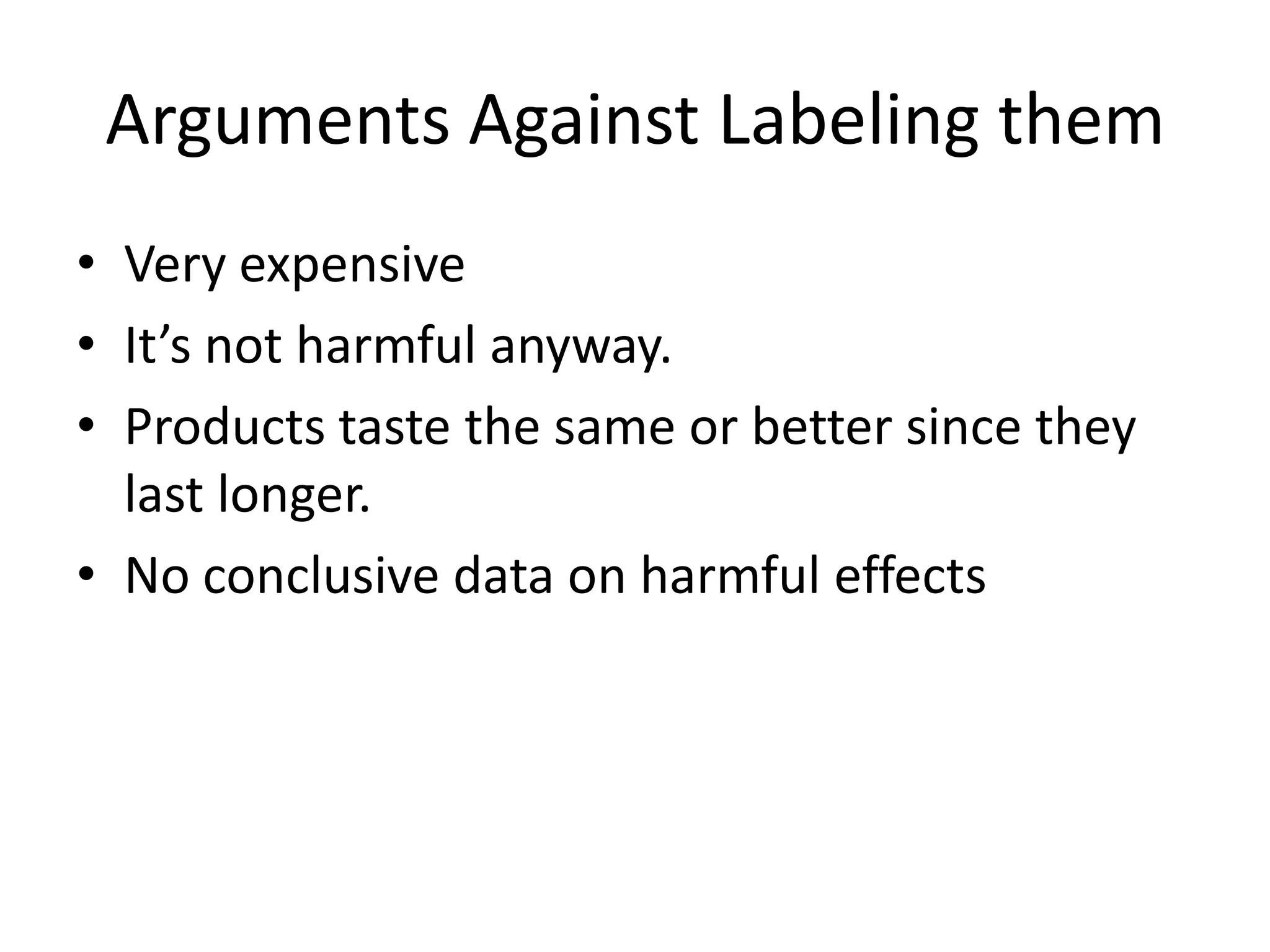 Whether or not genetically modified foods should be labeled | PPTX ...