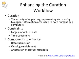 Ontology-based Tools to Enhance the Curation Workflow | PPT