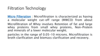 Whey demineralization purification by product utilization | PPTX