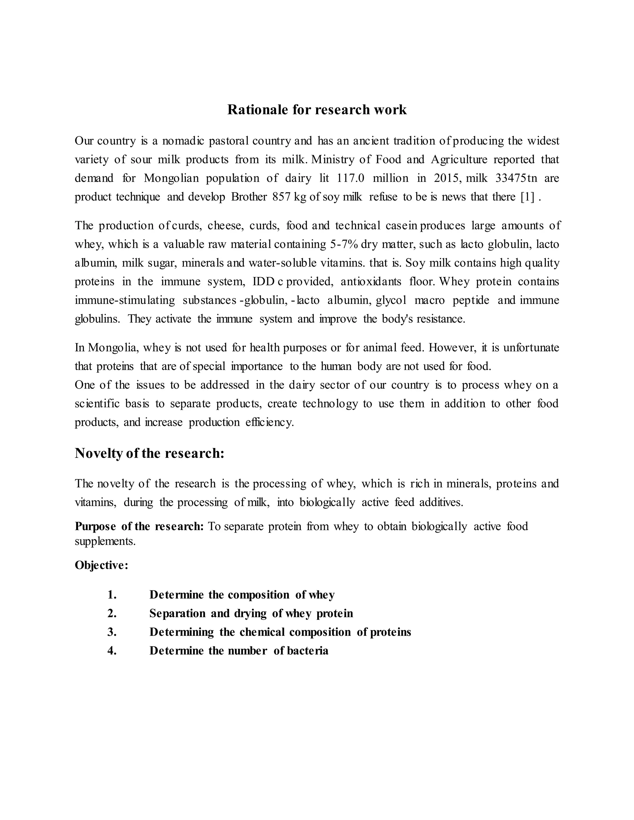 Whey protein research | DOCX