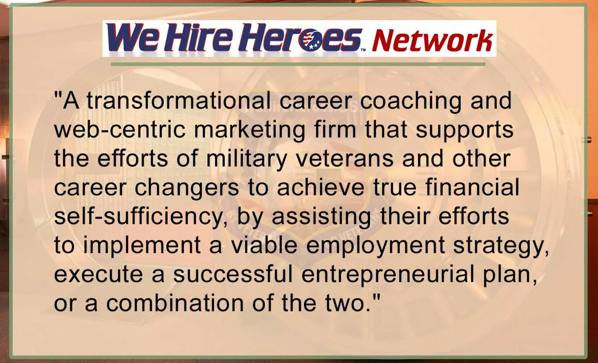 We Hire Heroes Network: overview | PDF