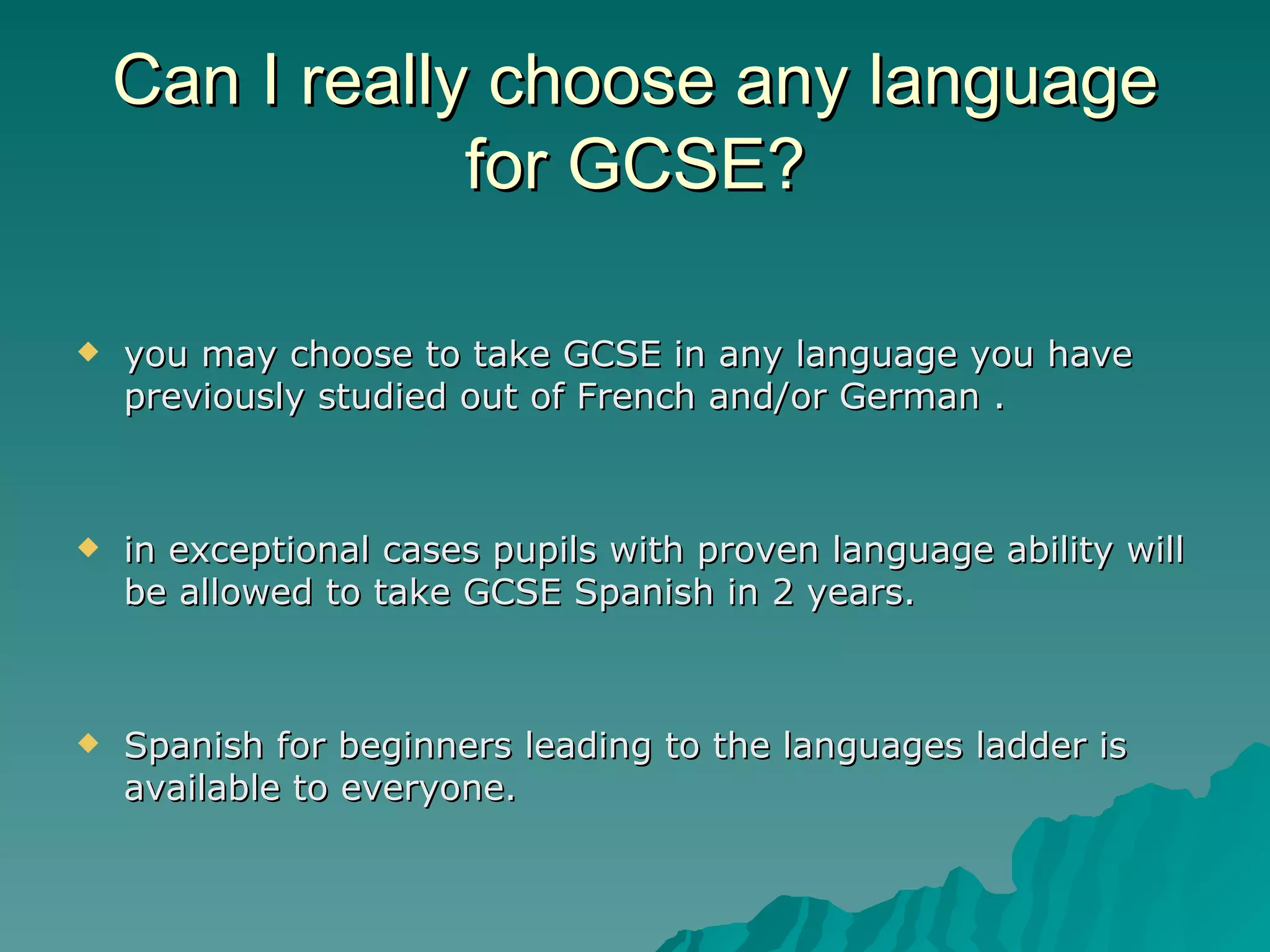 Which Languages Can I Choose At Ks4 | PPT