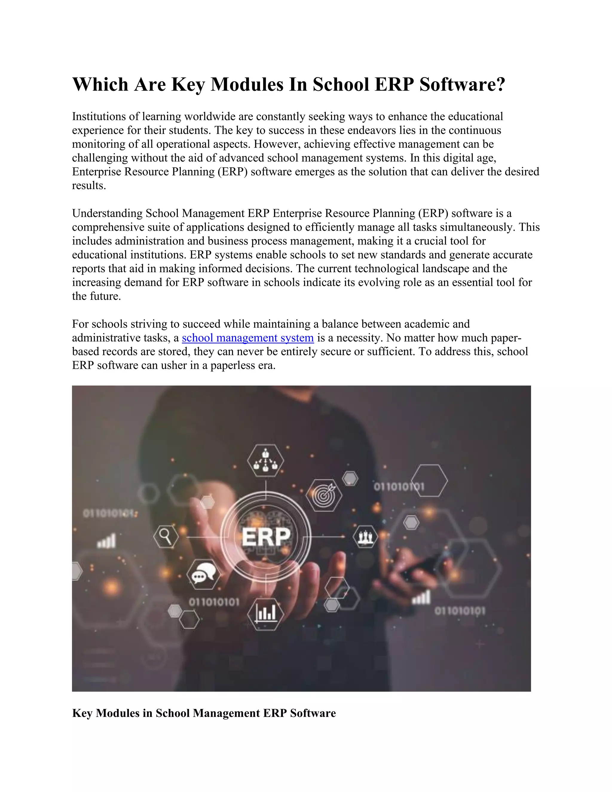 Which Are Key Modules In School ERP Software.pdf