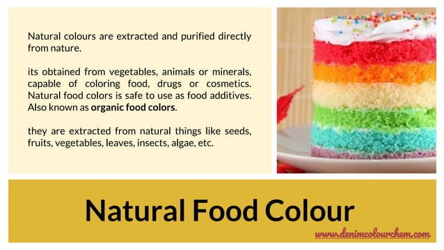 Which are the different types of natural & synthetic food colors | PPTX
