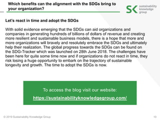 Which benefits can the alignment with the SDGs bring to your ...