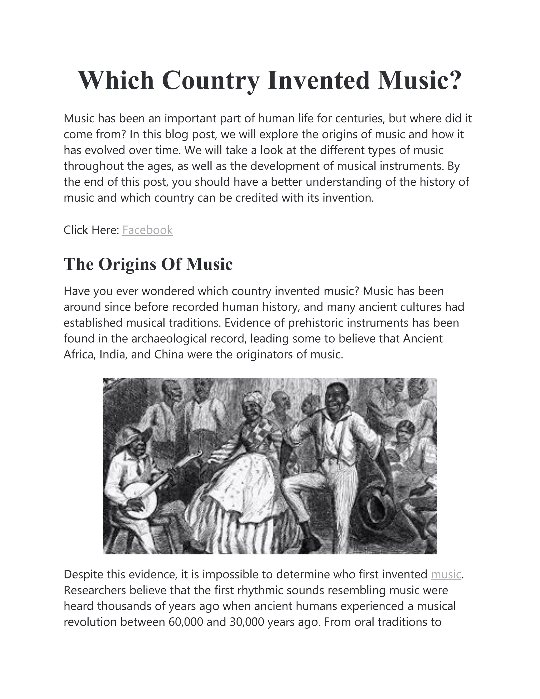 Which Country Invented Music.pdf | Music | Entertainment