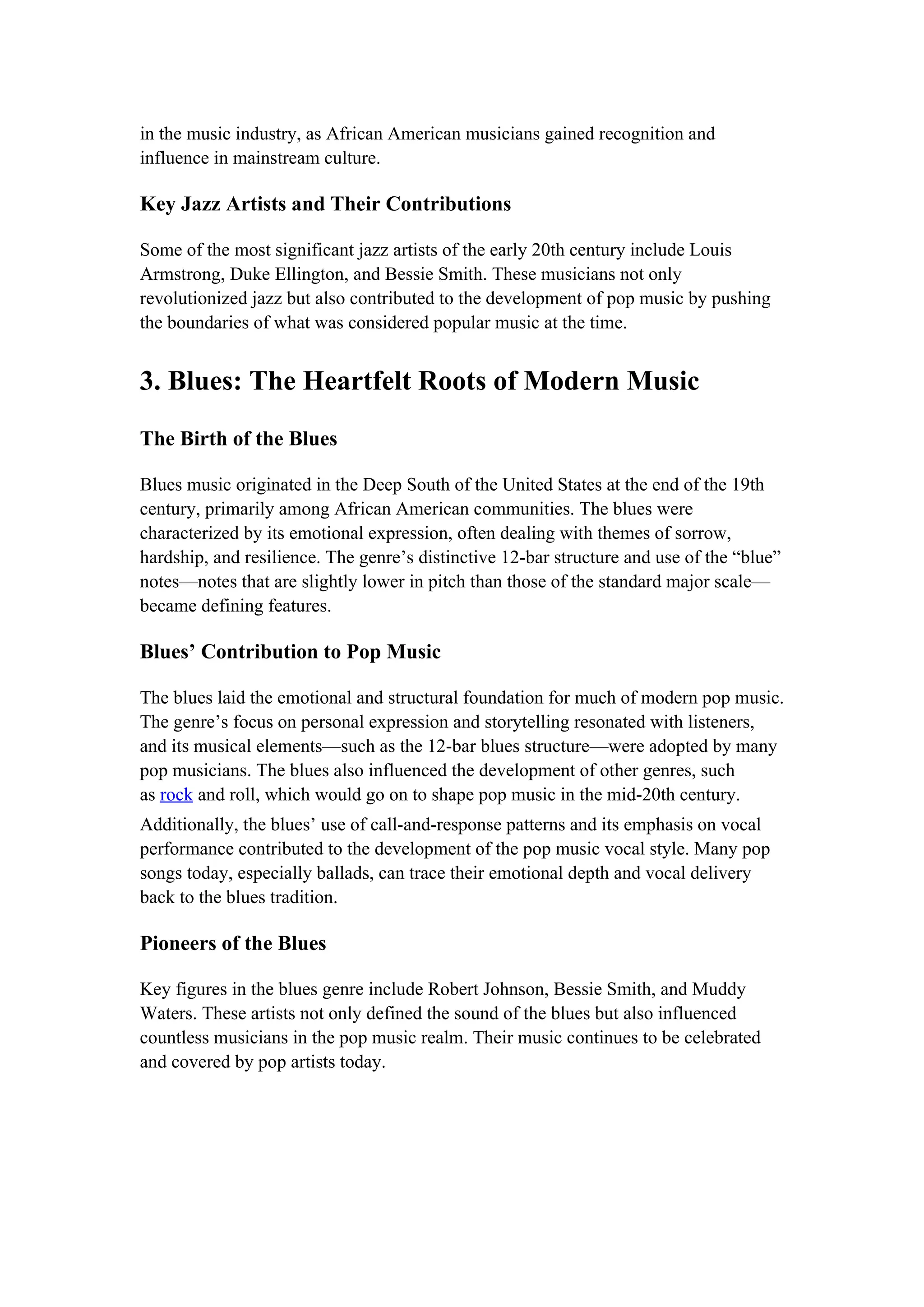 Which Genre Laid the Foundation for Pop Music in the Early 20th Century ...