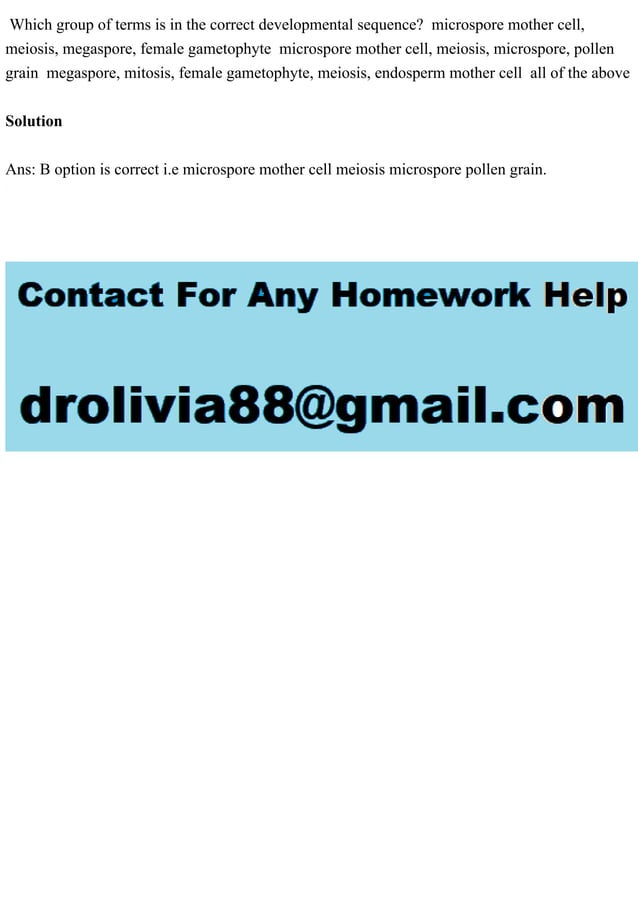 Which group of terms is in the correct developmental sequence micro.pdf