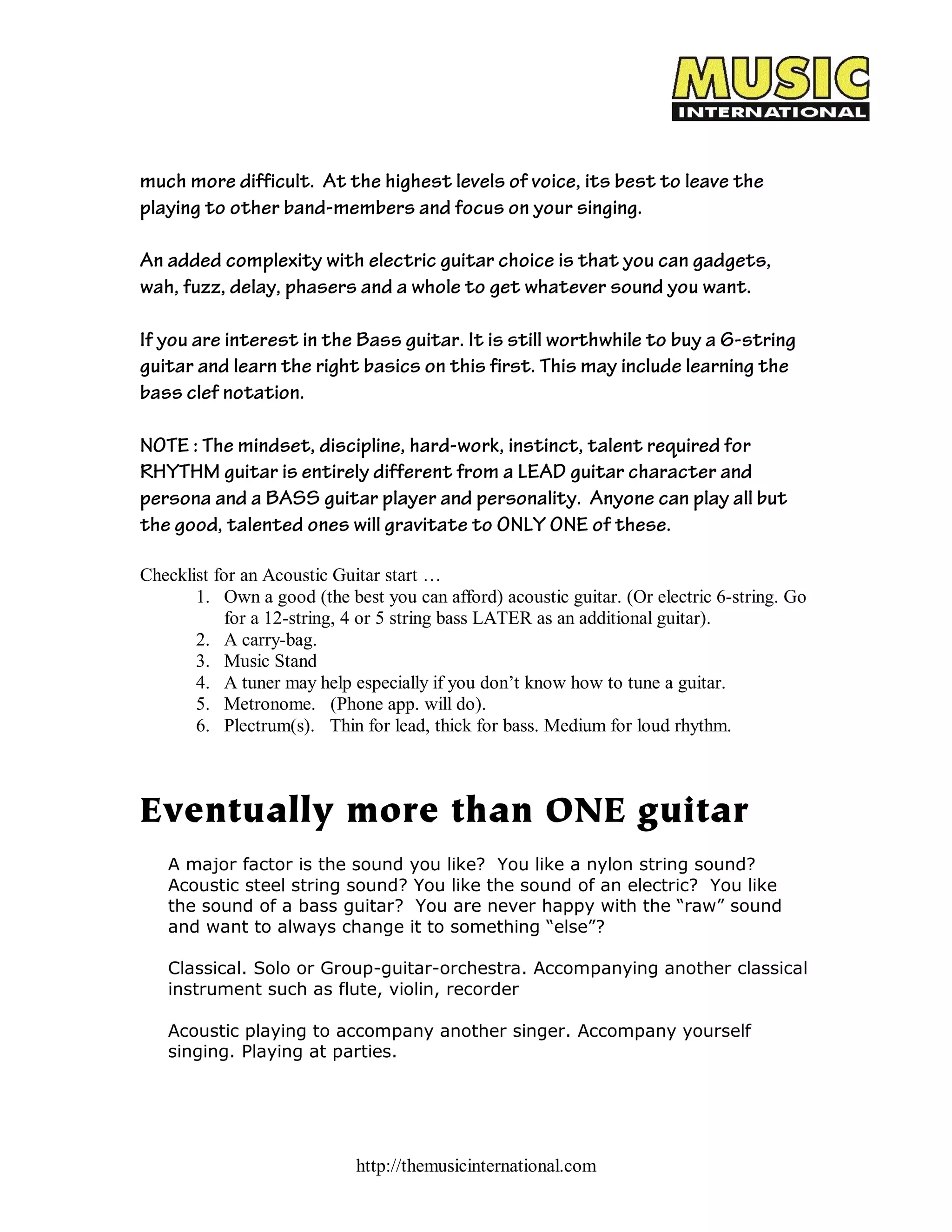 Which guitar should I start playing .... | PDF