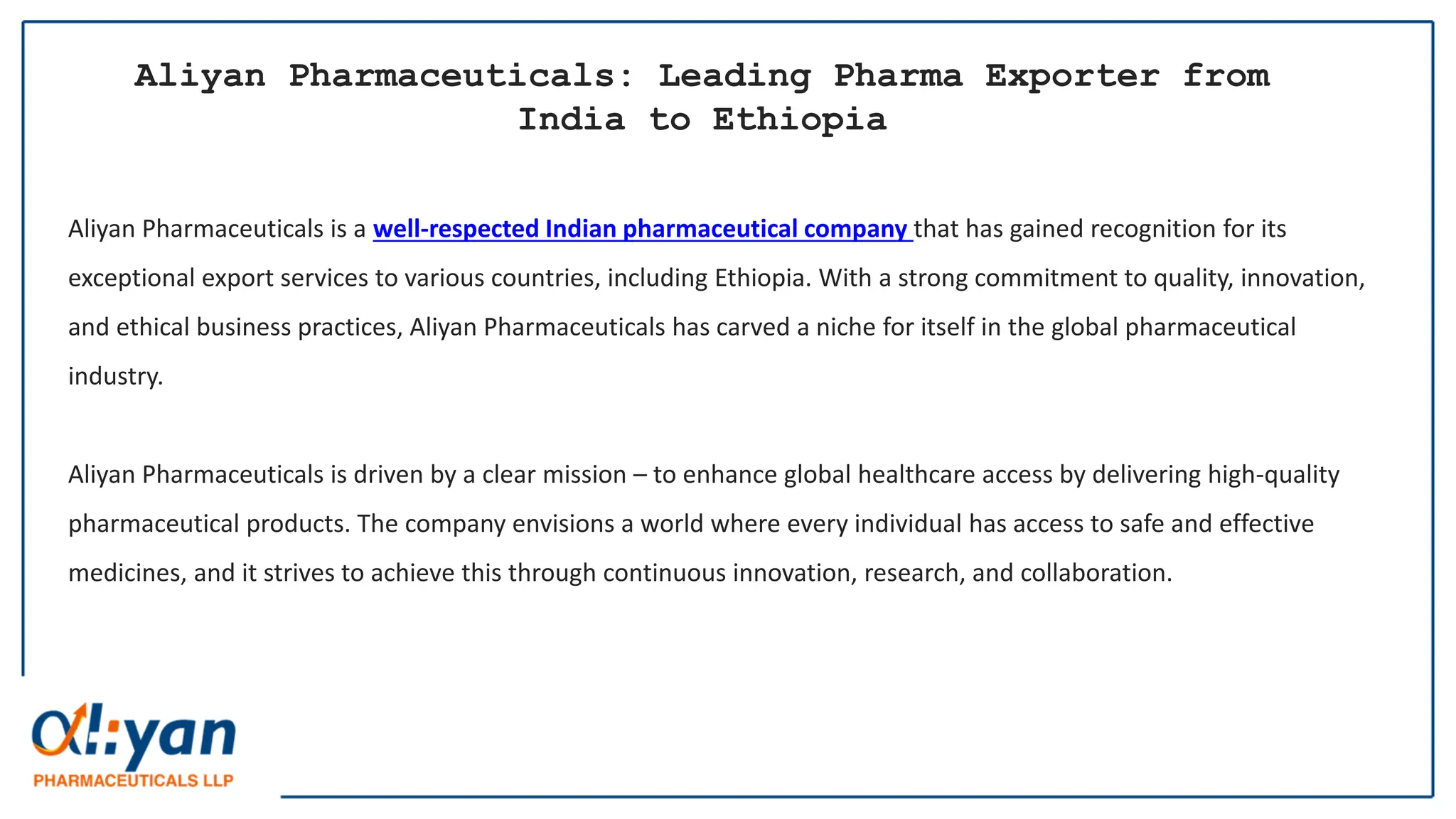 Which Indian pharmaceutical company is best for importing drugs into ...