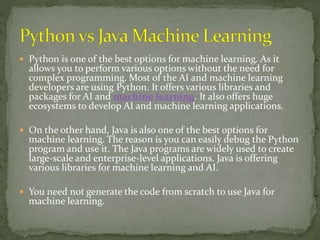 Which is better, Java or Python? And how? | PPTX