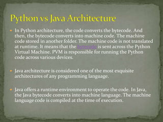 Which is better, Java or Python? And how? | PPTX