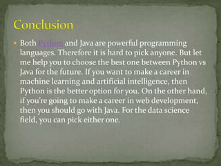Which is better, Java or Python? And how? | PPTX