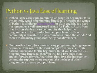 Which is better, Java or Python? And how? | PPTX