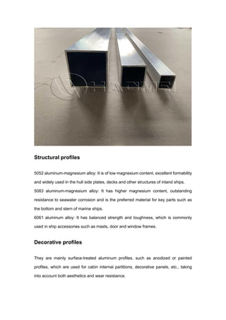 Which kinds of marine aluminum materials are involved in Shipbuilding | PDF