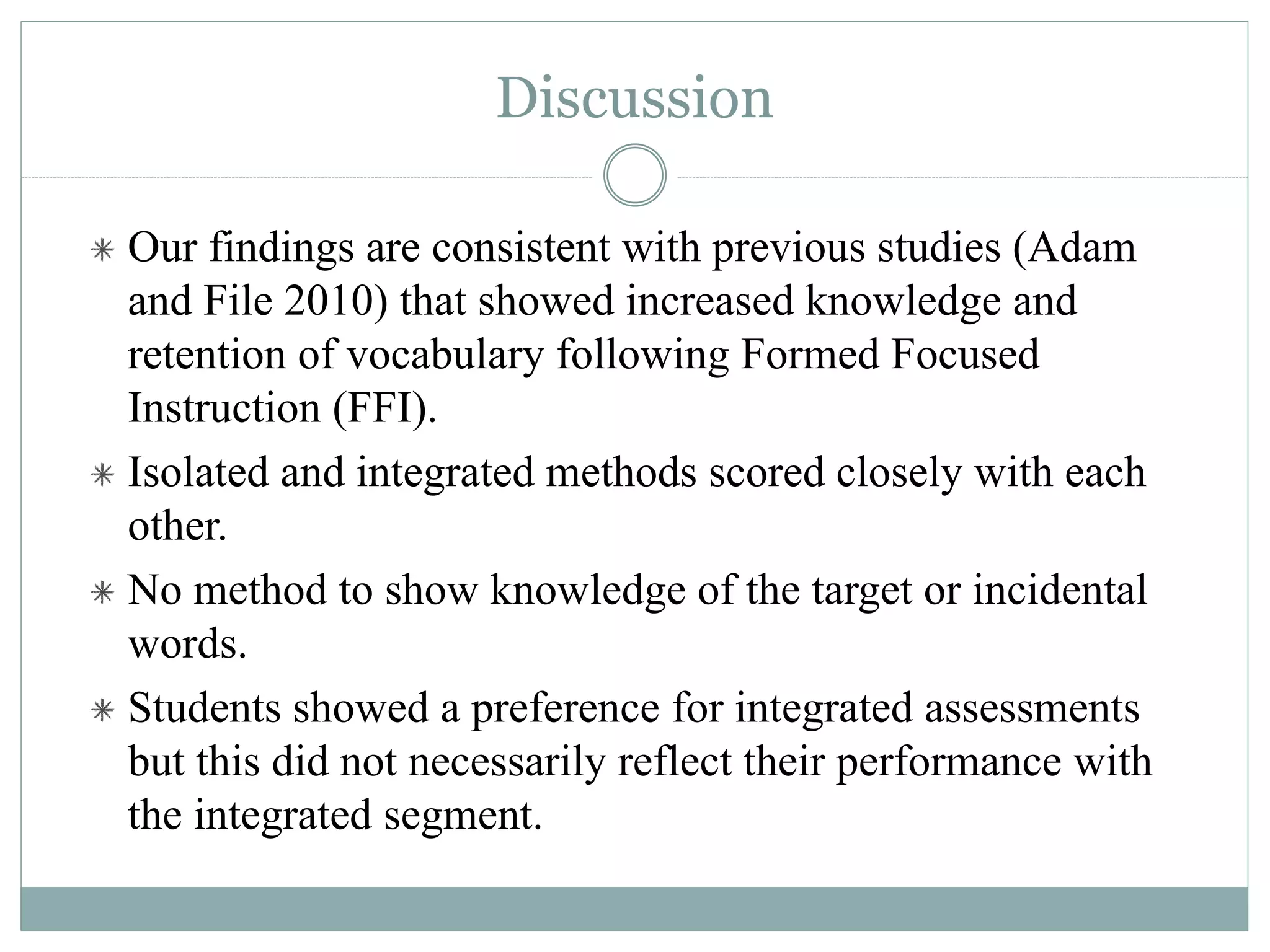 Which method, isolated or integrated, of teaching vocabulary is more ...