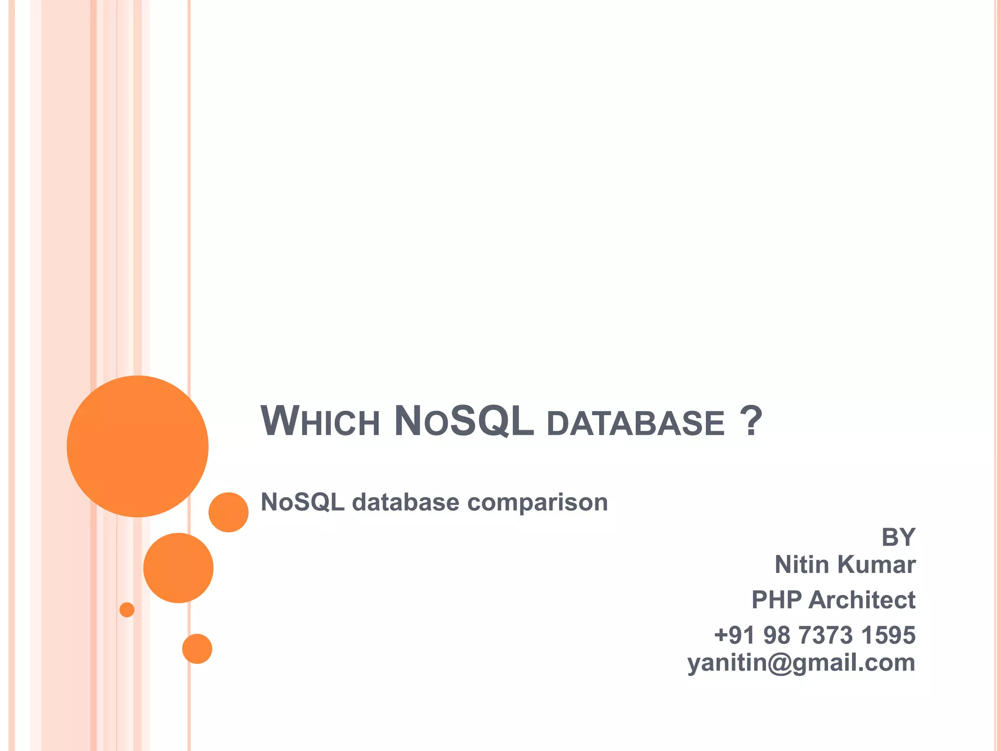 Which no sql database | PPT Which no sql database | PPT