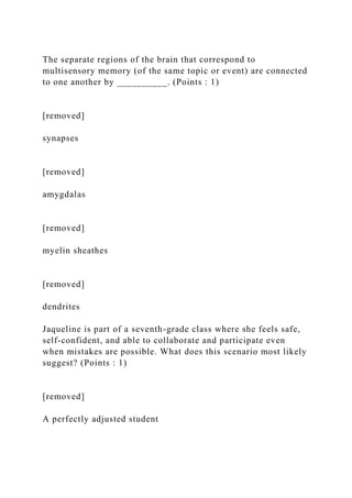 Which of the following is the STRONGEST example of a salient stimu.docx