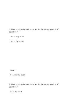 Which of these images represents the following system of equations b.docx