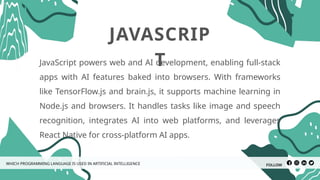 Which Programming Language Is Used in Artificial Intelligence.pptx
