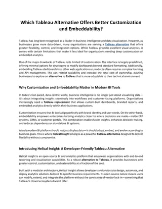 Which Tableau Alternative Offers Better Customization and Embeddability.pdf