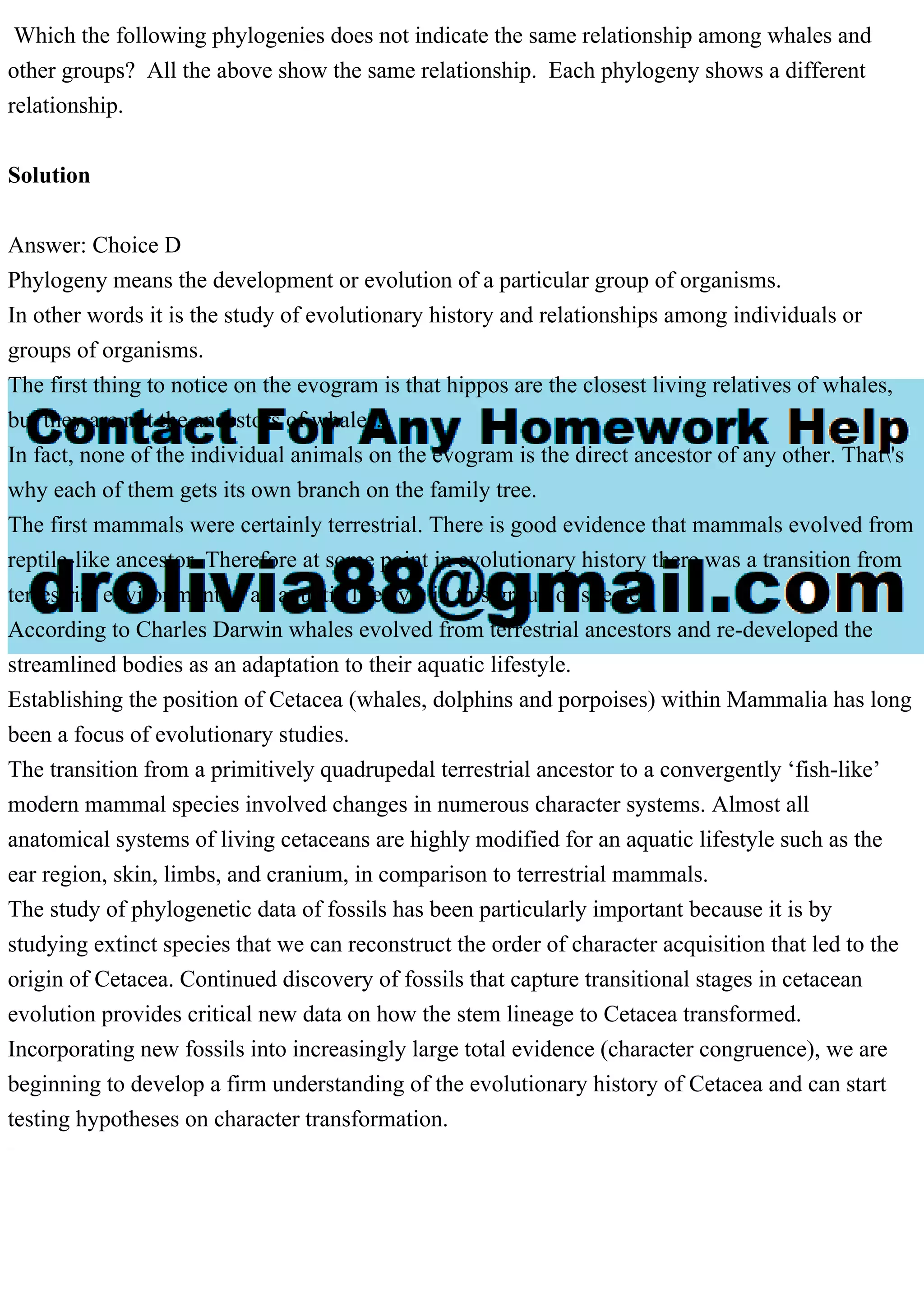 Which the following phylogenies does not indicate the same relationsh.pdf