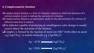 Which titration technique is best fit to detect what type of analyte? | PPT