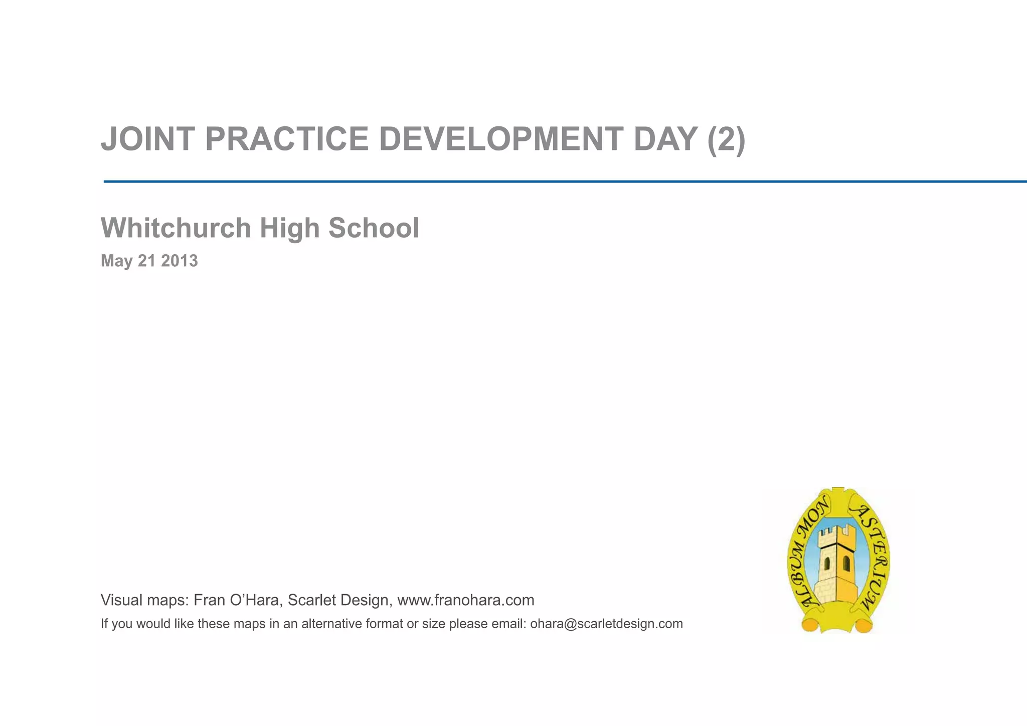 Joint Practice Development Day: Whitchurch High School | PPT